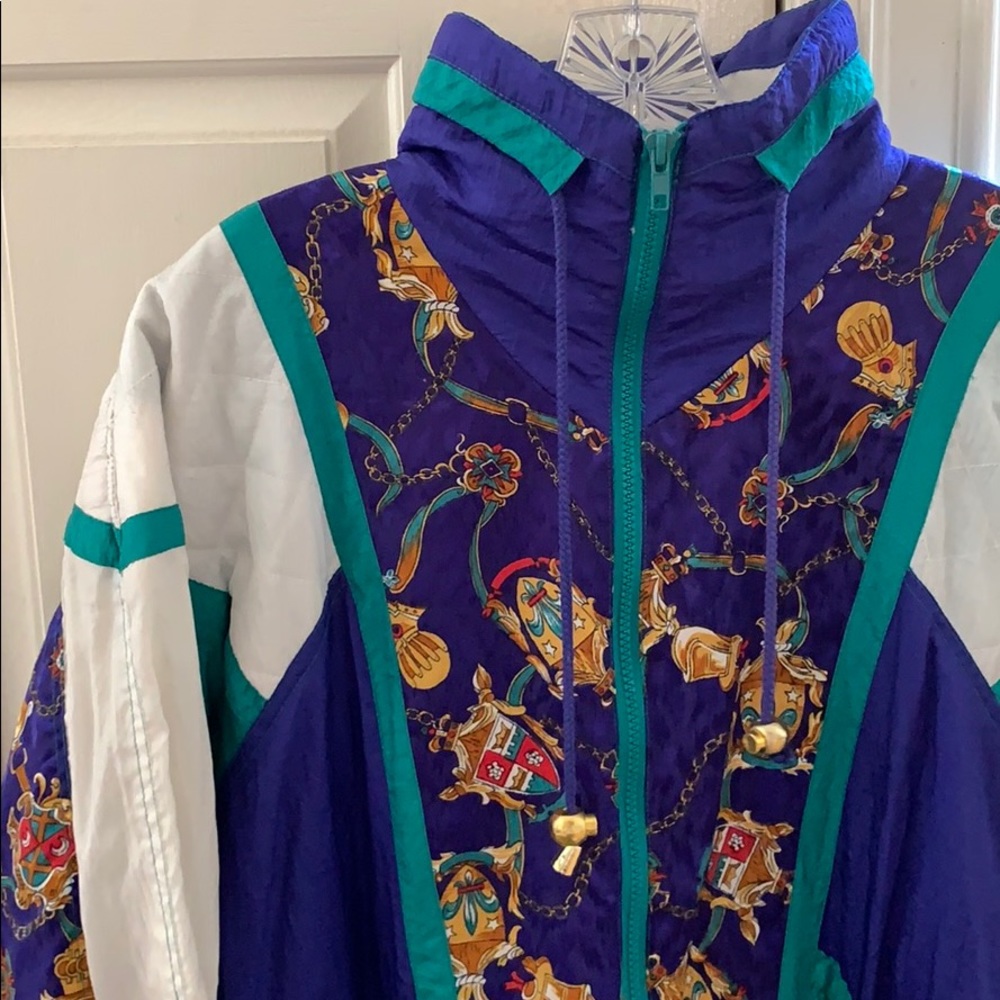 80s Vintage Colorblock Windbreaker - Gem